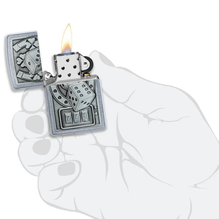 Personalized Lucky 7 Emblem Design Genuine Zippo Lighter - ForeverGifts.com