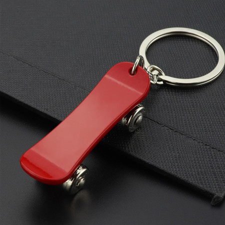 Quality Mini Skateboard Keychain with Spinning Wheels - ForeverGifts.com