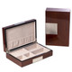 Personalized Walnut Wood Valet Box with Stainless Steel