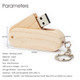 Personalized 32GB Swivel Wood USB Flash Drive Keychain