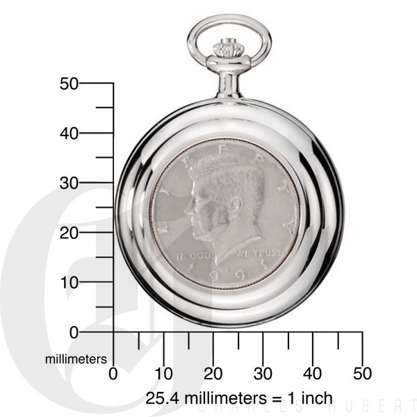 Genuine U.S. Half Dollar Coin Quartz Pocket Watch by Charles Hubert ...
