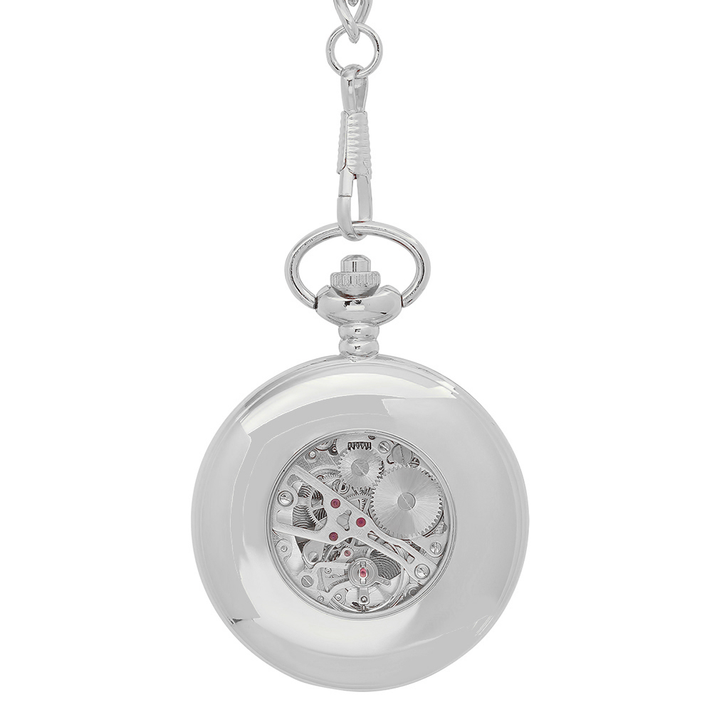 Personalized Blue Moon Phase Dial Mechanical Pocket Watch ...