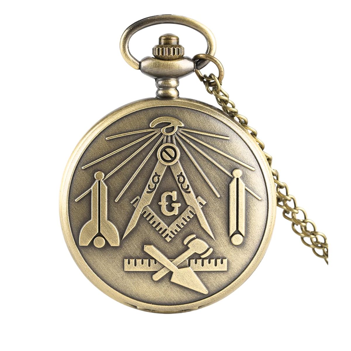 Personalized Engraving Retro Quartz Freemason Pocket Watch