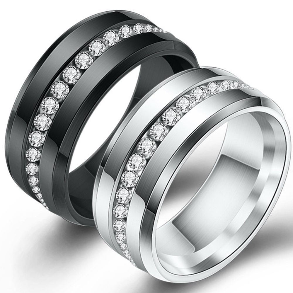 Personalized 7.9MM Stainless Steel Eternity Ring - ForeverGifts.com