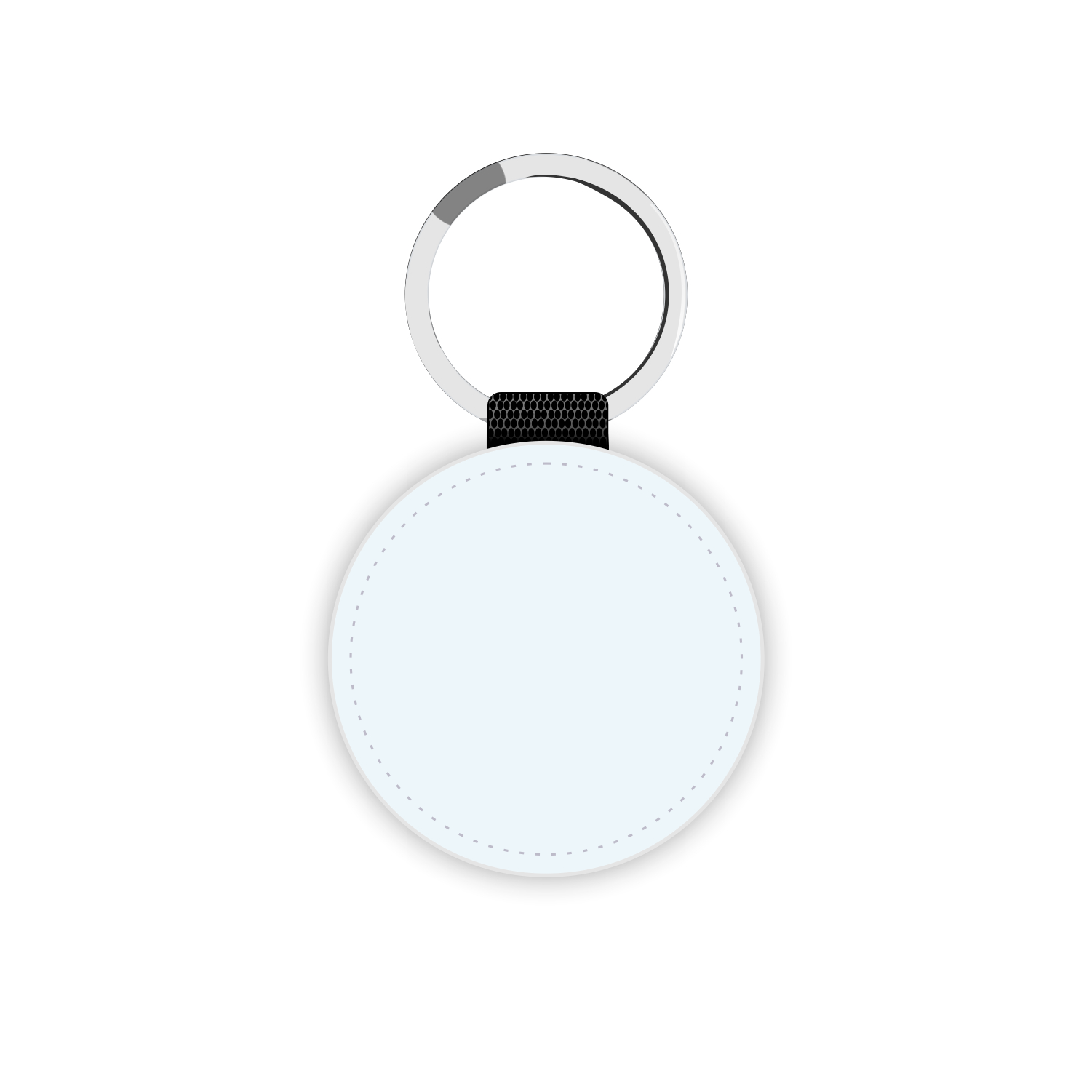 Personalized With Full Color PU Leather Round Keychain - ForeverGifts.com