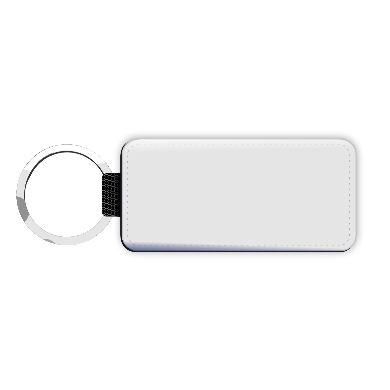Personalized With Full Color PU Leather Rectangular Keychain ...