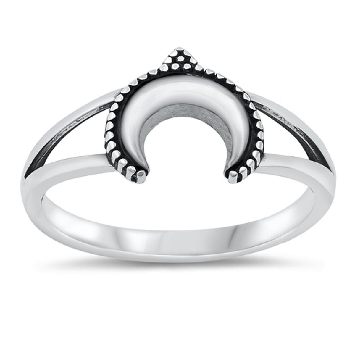 Personalized Genuine .925 Sterling Silver Moon Ring - ForeverGifts.com