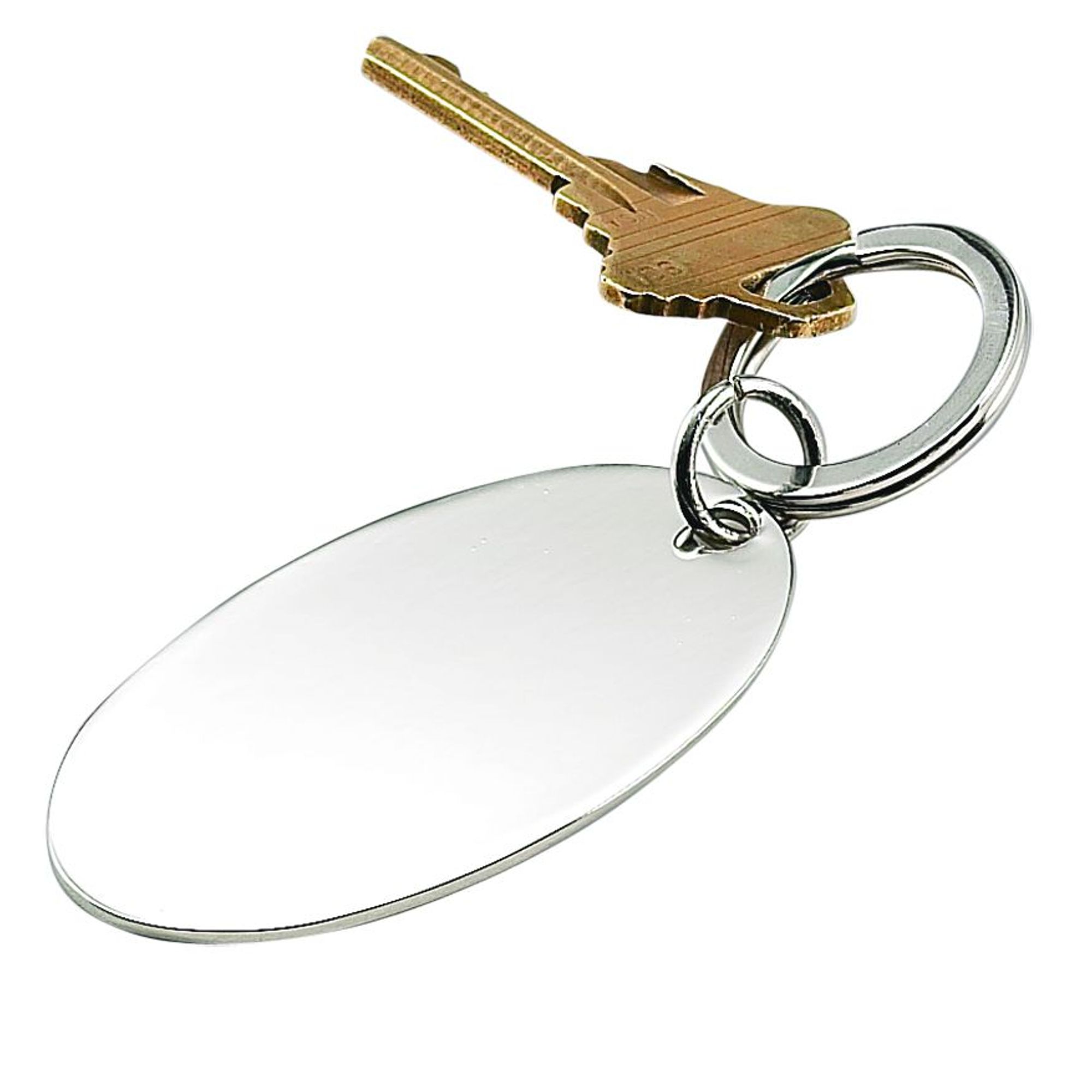Personalized Quality Oval Shaped Metal Keychain - ForeverGifts.com