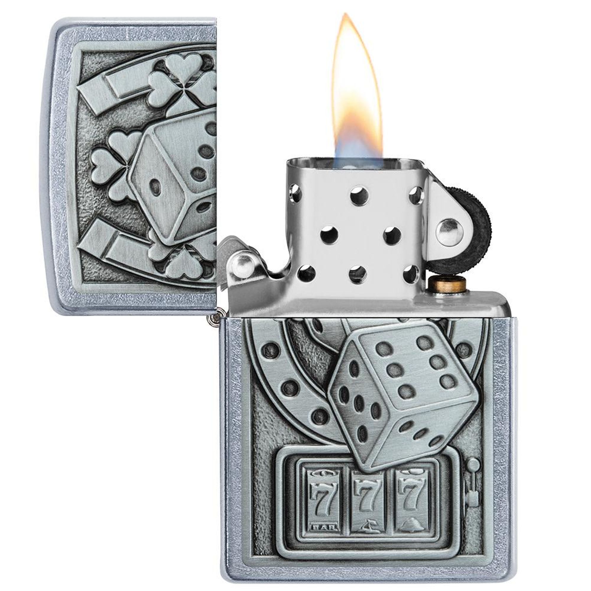 Personalized Lucky 7 Emblem Design Genuine Zippo Lighter - ForeverGifts.com
