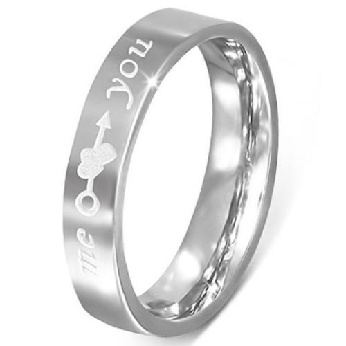 4mm Stainless Steel Comfort Fit Promise Ring