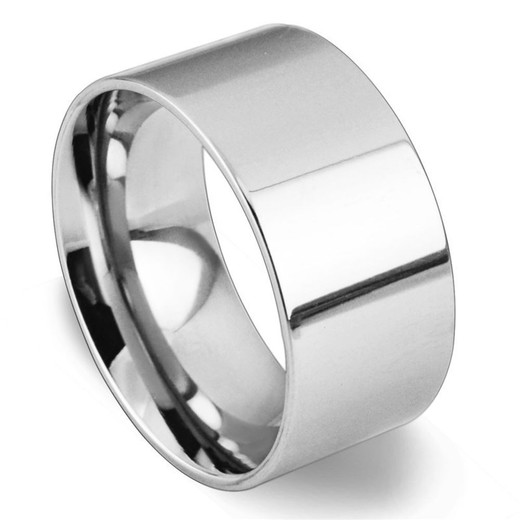 Custom Engraved 10mm Wide Stainless Steel Flat Band Ring