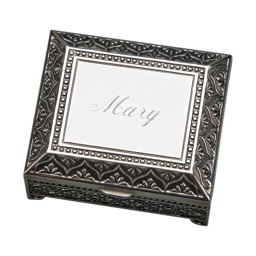 Personalized Small Quality Square Jewelry Box