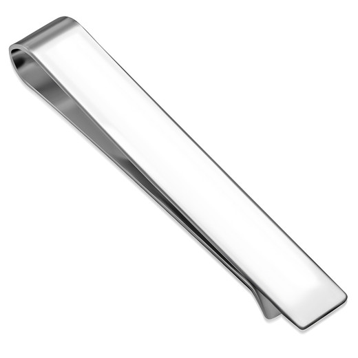 Stainless Steel High Polish Simple Plain Tie Clip