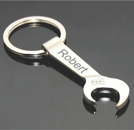 Personalized Mini Wrench Shape Bottle Opener Keychain