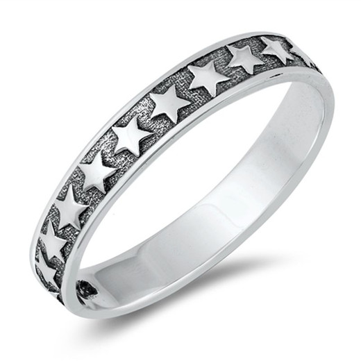 Personalized Quality Sterling Silver Star Ring
