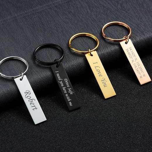 Personalized keychain: Stainless Steel Custom Keychain