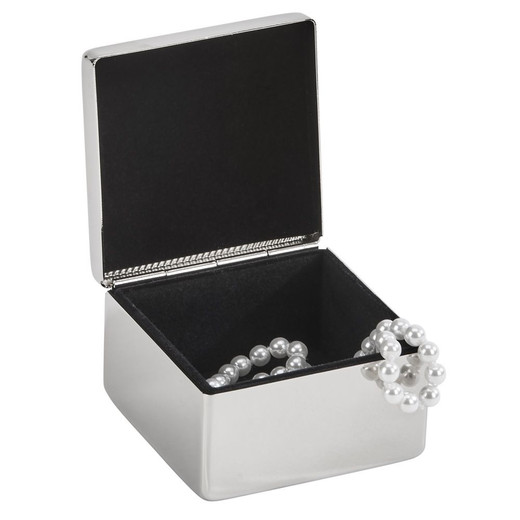 Personalized Quality Small Square Hinged Jewelry Box