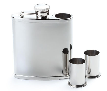 6 oz. Stainless Steel Flask Set w/ 2-1 oz. Shooters