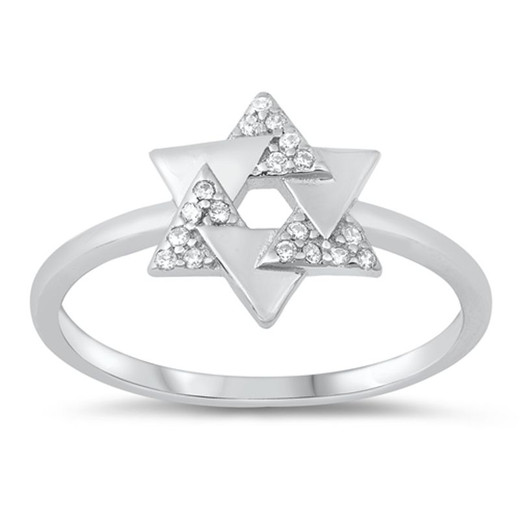 Quality 925 Genuine Sterling Silver Star of David Ring - ForeverGifts.com