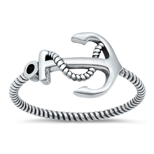 Quality 925 Genuine Sterling Silver Anchor Ring - Shop Now
