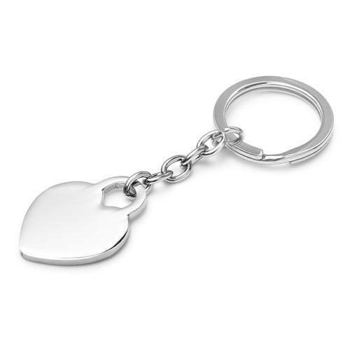 Personalized Stainless Steel Heart Keychain - ForeverGifts.com