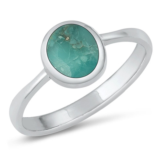 Personalized 925 Sterling Silver With Genuine Turquoise Ring ...