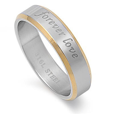 Personalized Stainless Steel Forever Love Ring