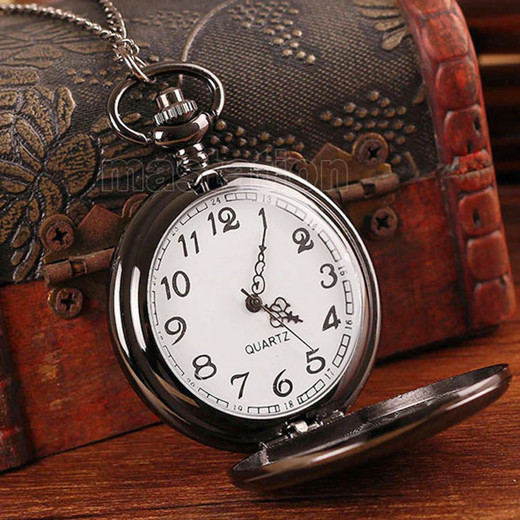 Personalized Quality Ice Black Pocket Watch - Shop Now