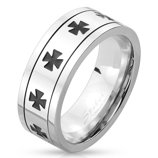 Buy Personalized Iron Cross Spinner Ring With Free Engraving