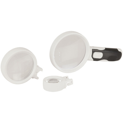 LED Handheld Magnifier with Three Lenses QM3519