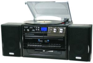 LENOXX AUDIO TURNTABLE MINI SYSTEM CD114BL