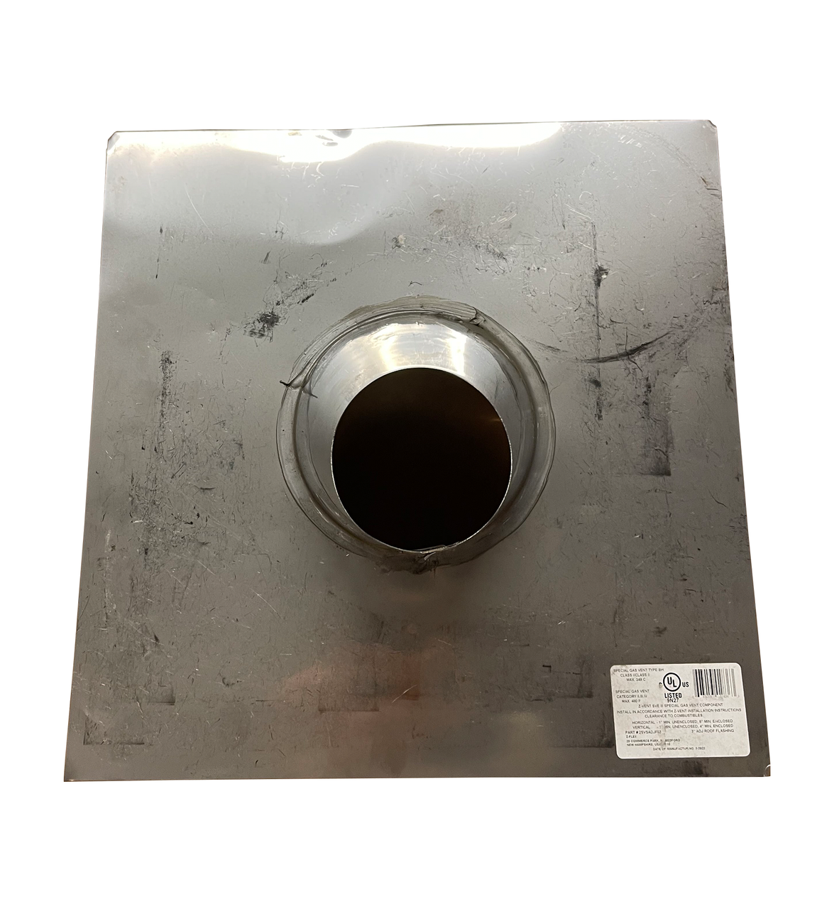 3" Stainless Steel Adjustable Roof Flashing | Eccotemp