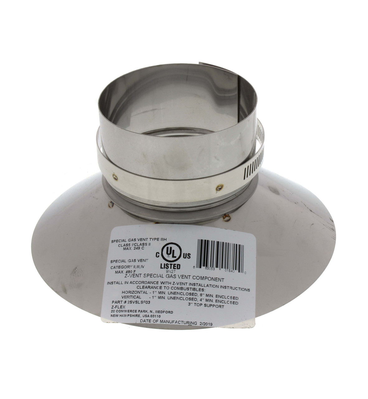 3" Stainless Steel Vertical Vent Kit | Ventilation | Eccotemp