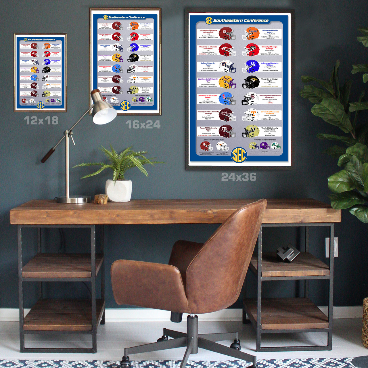 SEC Football Poster - 24X36