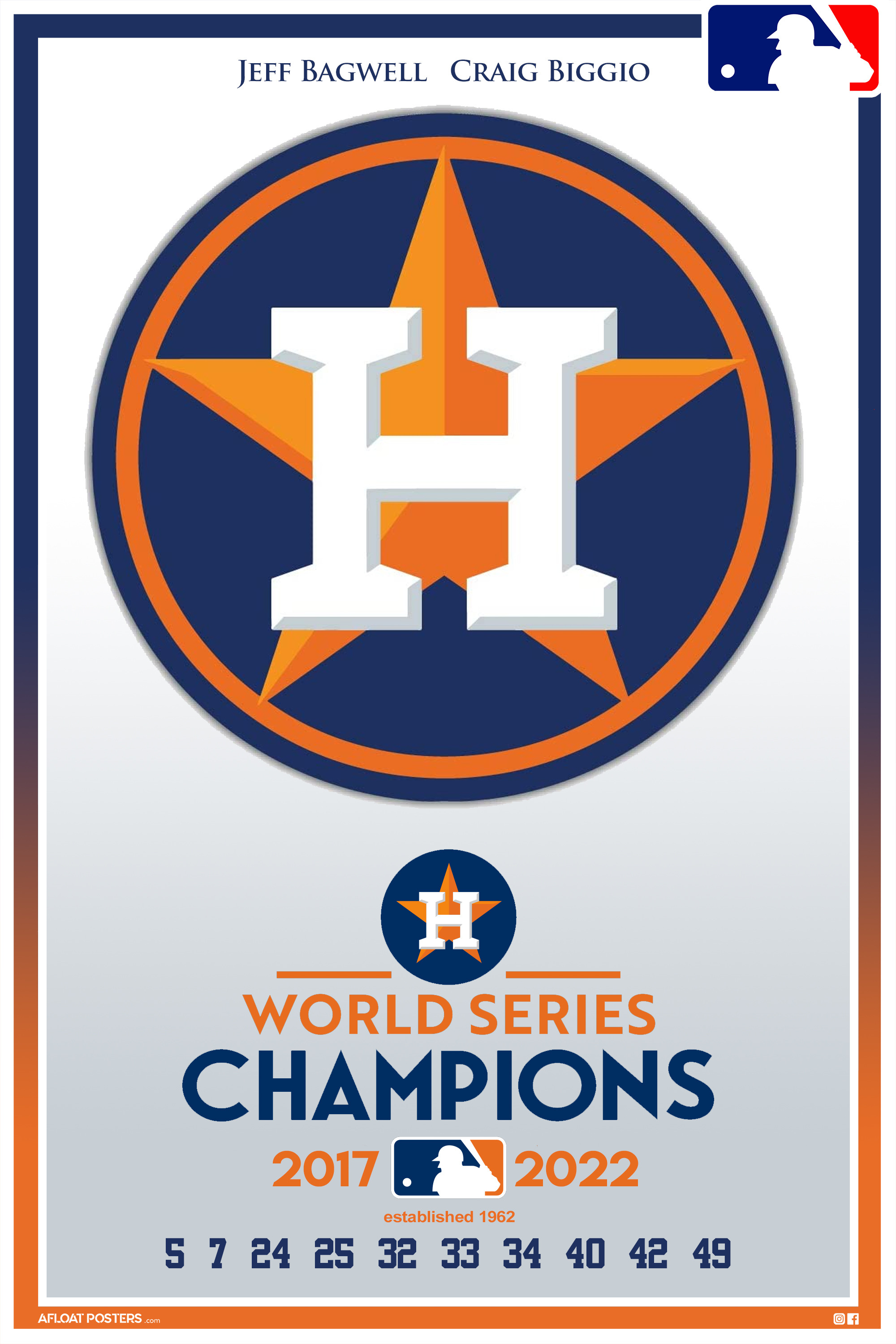 Houston Astros Poster - 12x18