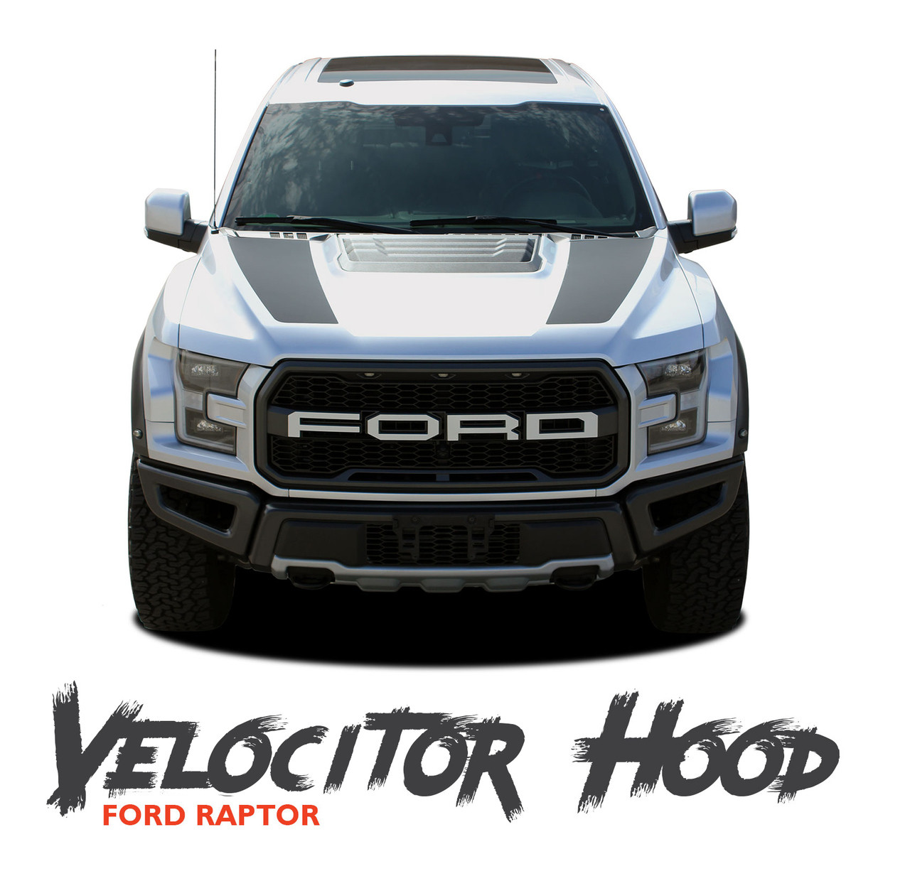 VELOCITOR HOOD, Ford Raptor Hood Stripes, Ford Raptor Hood Decals