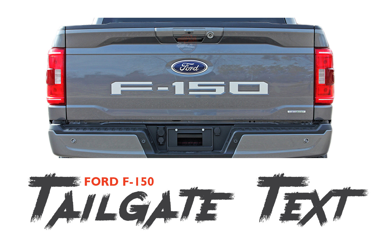 2021 2022 F-150 TEXT, Ford F150 Tailgate Stripes, F150 Letter Decals ...
