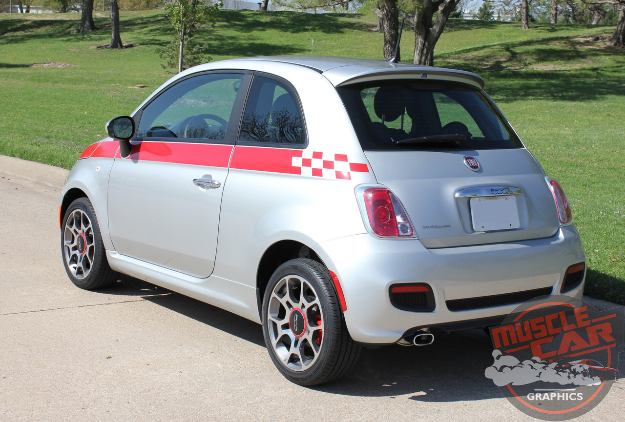 SE 5 CHECK, Fiat 500 Stripes, Fiat 500 Decals, Fiat 500 Vinyl Graphics