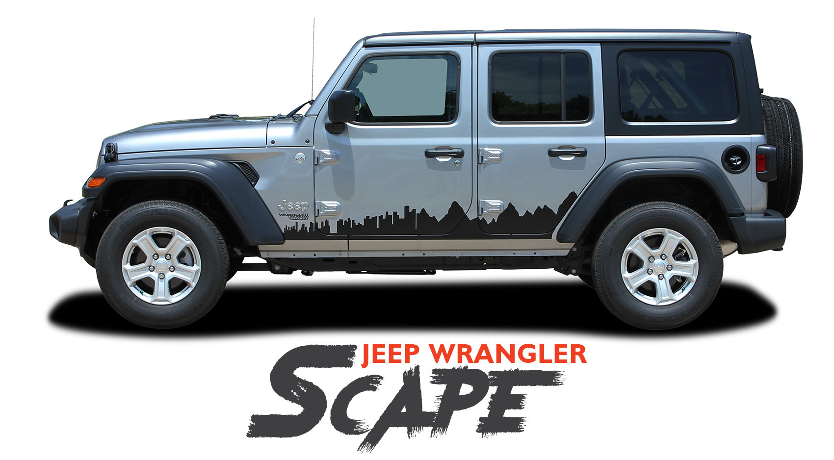 Jeep Wrangler Side Decals, Jeep Wrangler Door Stripes, SCAPE
