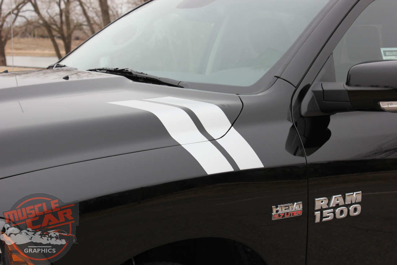 RAM HOOD, Dodge Ram Hood Stripes, Dodge Ram Decals, Ram Vinyl Graphics