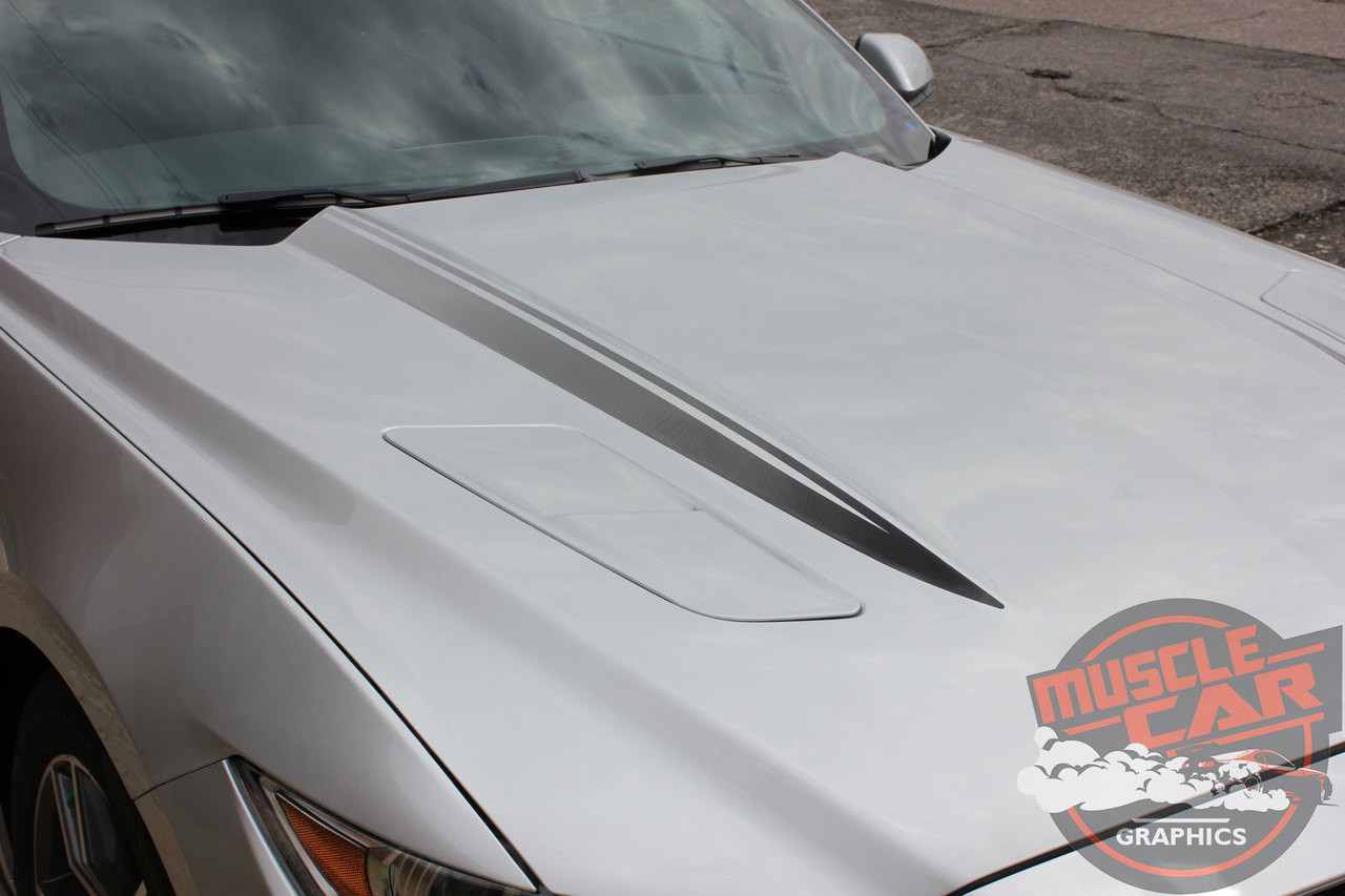 FADED SPIKES, Ford Mustang Hood Stripes, Mustang Decals, Mustang Vinyl ...
