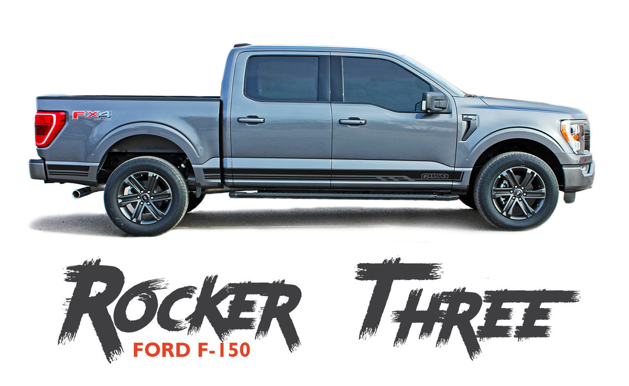 2021 2022 F-150 ROCKER THREE, Ford F150 Stripes, F150 Decals, F150 Graphics