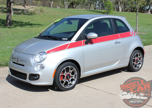 SE 5 CHECK, Fiat 500 Stripes, Fiat 500 Decals, Fiat 500 Vinyl Graphics