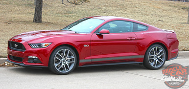 Ford Mustang Side Vinyl Graphics STALLION ROCKER 1 2015-2019