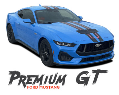 PREMIUM GT RALLY REDLINE, Ford Mustang GT Racing Stripes, Decals, Vinyl Graphics