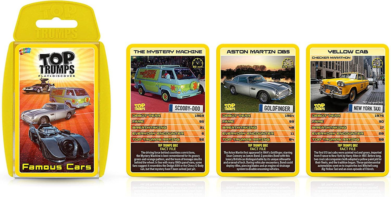 Top Trumps Famous Cars Card Game; Entertaining Educational Game for car ...