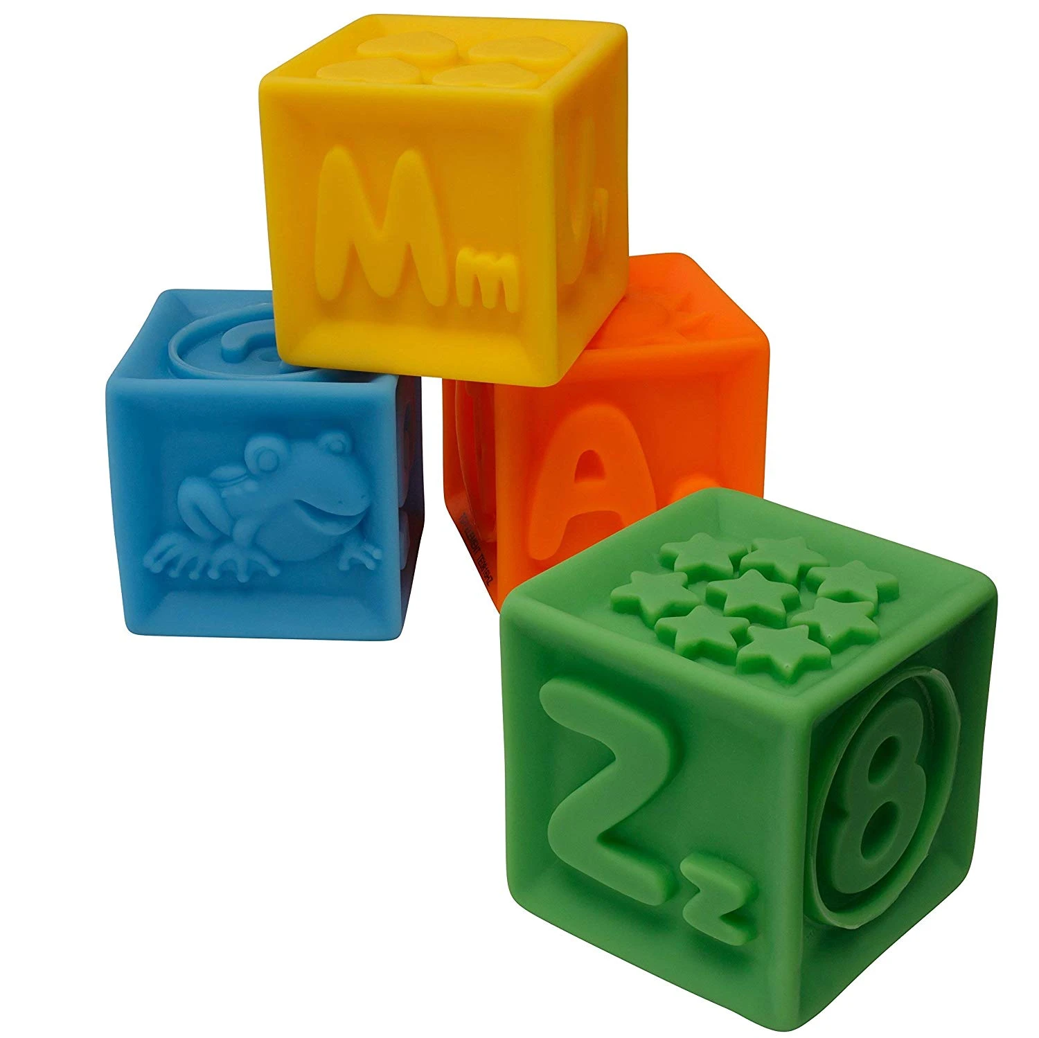 Playkidz: Super Durable Squeeze & Stack Alpha Blocks. - Toys 4 U