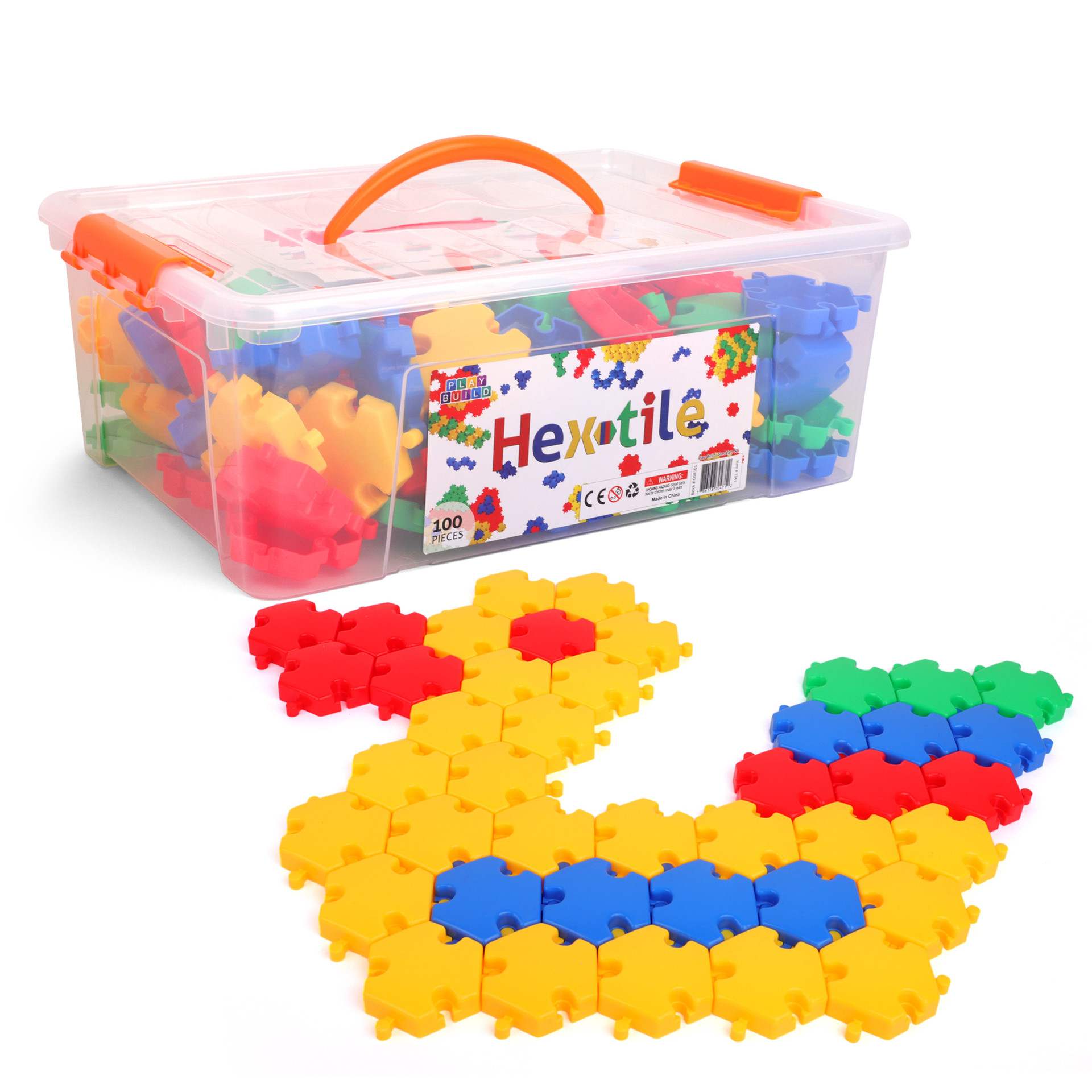 PlayBuild Hextiles, Fun Snaps Connecting Toy, Connecting Blocks for ...