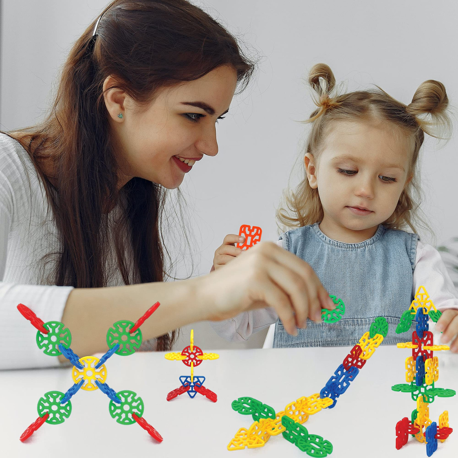 Play Build Interlinks Connector Building Toys, Interlocking Stem Toys for Boys and Girls, Baby ...