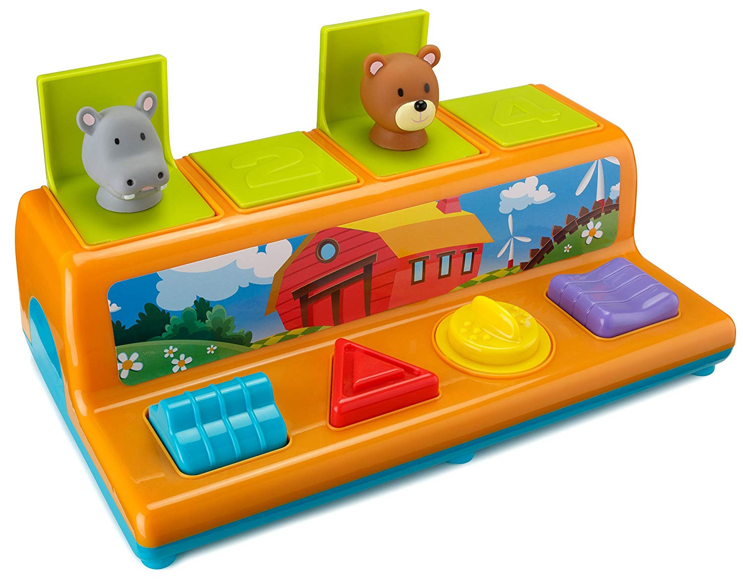 Playkidz Super Durable Animals Pop Up Activity Toy Busy Poppin' Pals ...